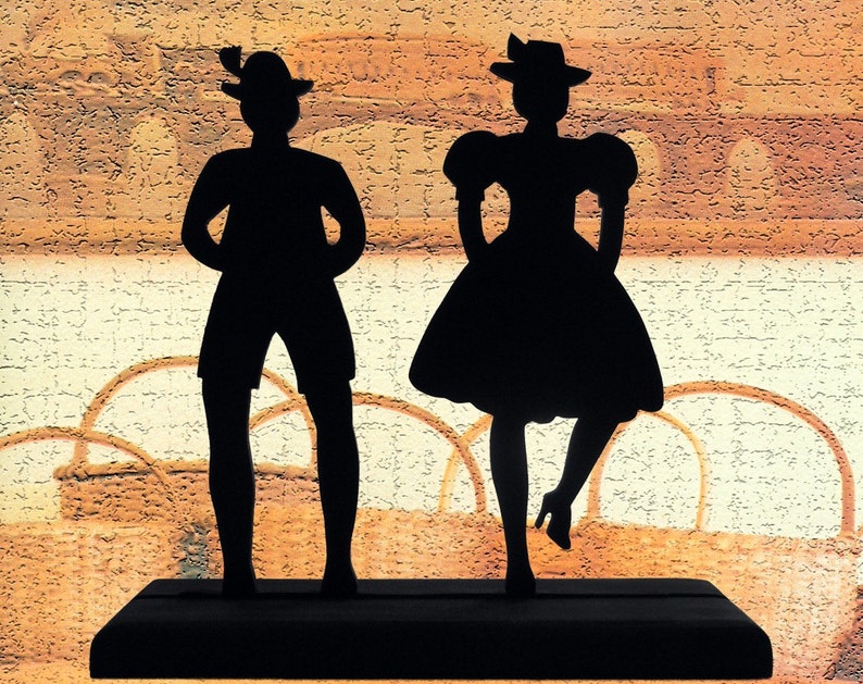 Clogging Dance Couple Handmade Wood Display Silhouette - Etsy
