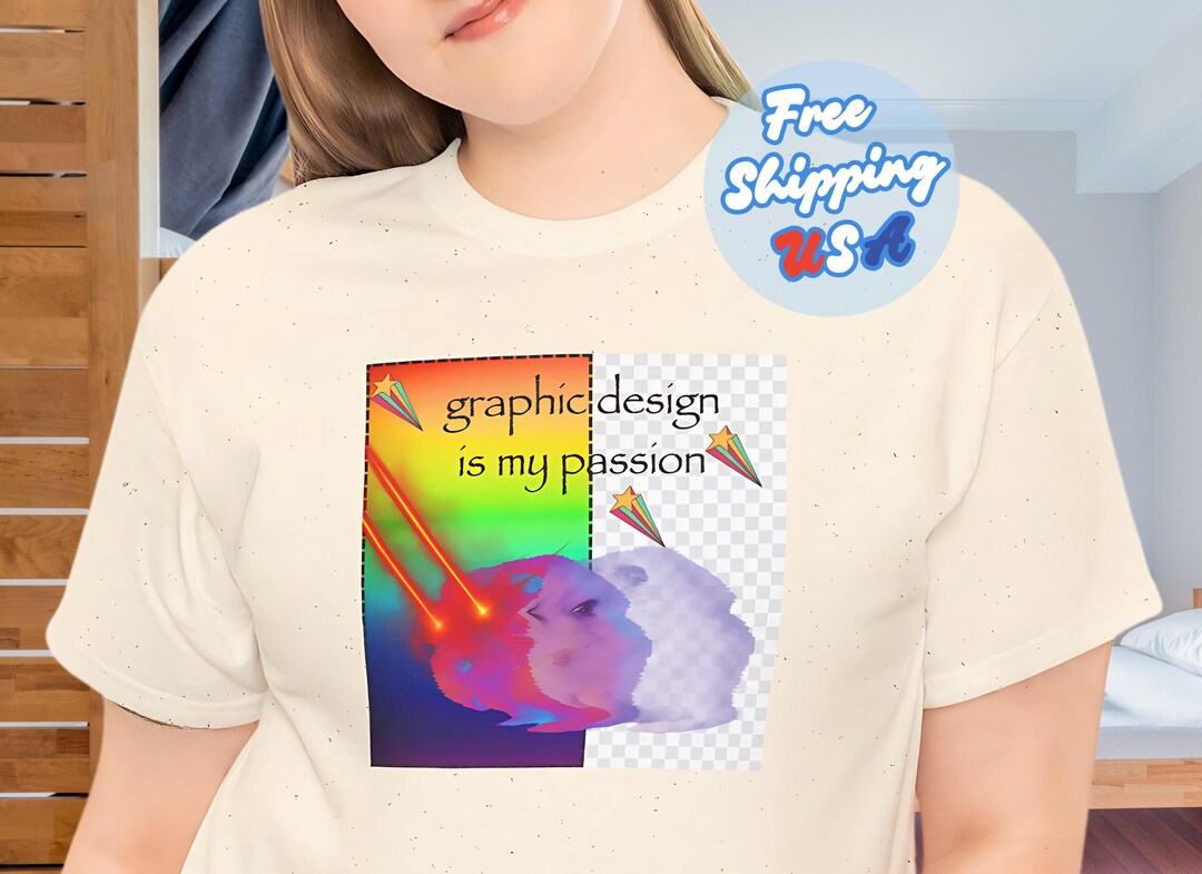 Cursed Hamster Meme Shirt 100% Cotton Graphic Design Gag Gift Weirdcore ...
