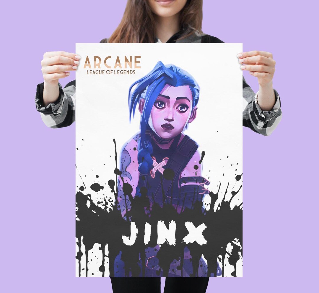 Premium Arcane Poster Jinx League of Legends Polypropylene Gaming ...