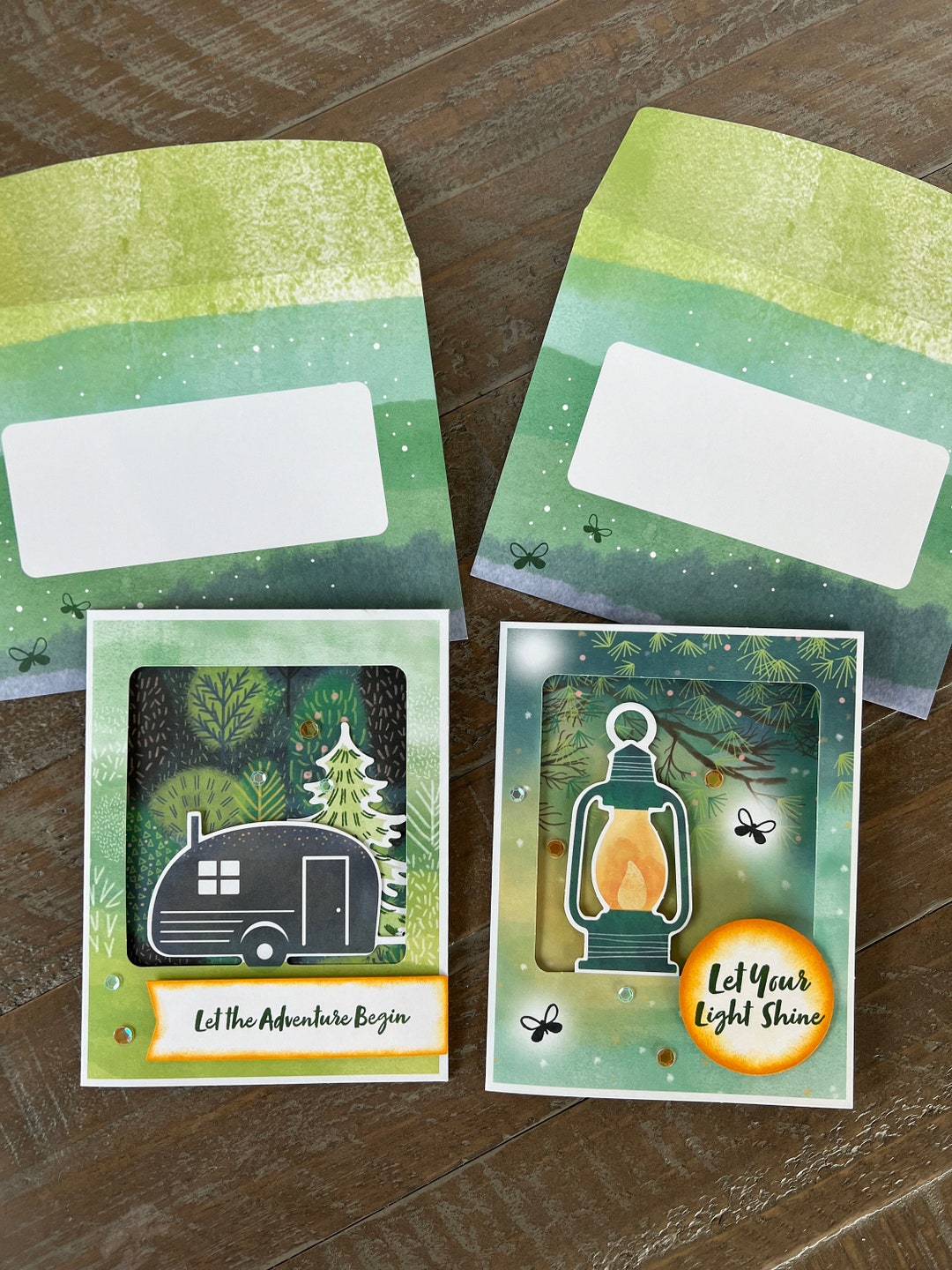 Encouragement Card Pair Set of 2 Camping Themed Cards, Cards for a ...