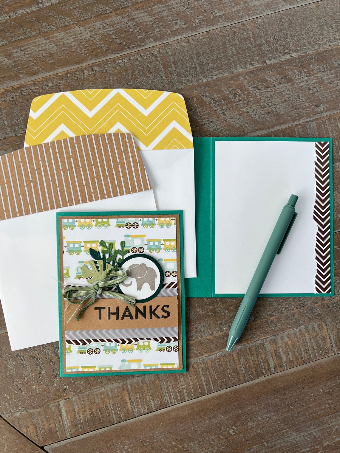 Baby Thank You Cards Sets of 5 Baby Thanks Cards, Baby Shower Thank You ...