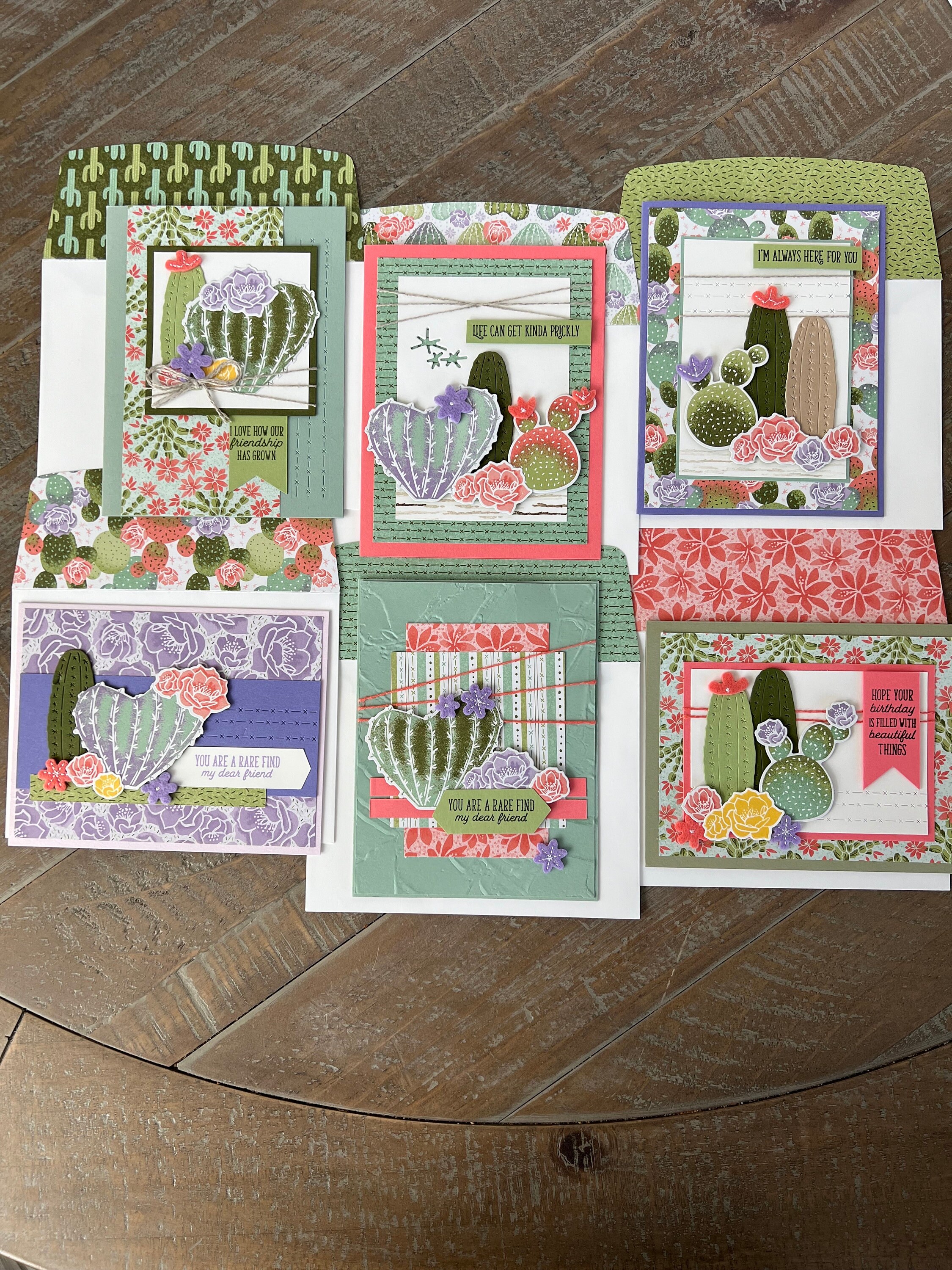 Flowering Cactus Card Variety Pack Set of 6 Cards for a Friend, Life is ...