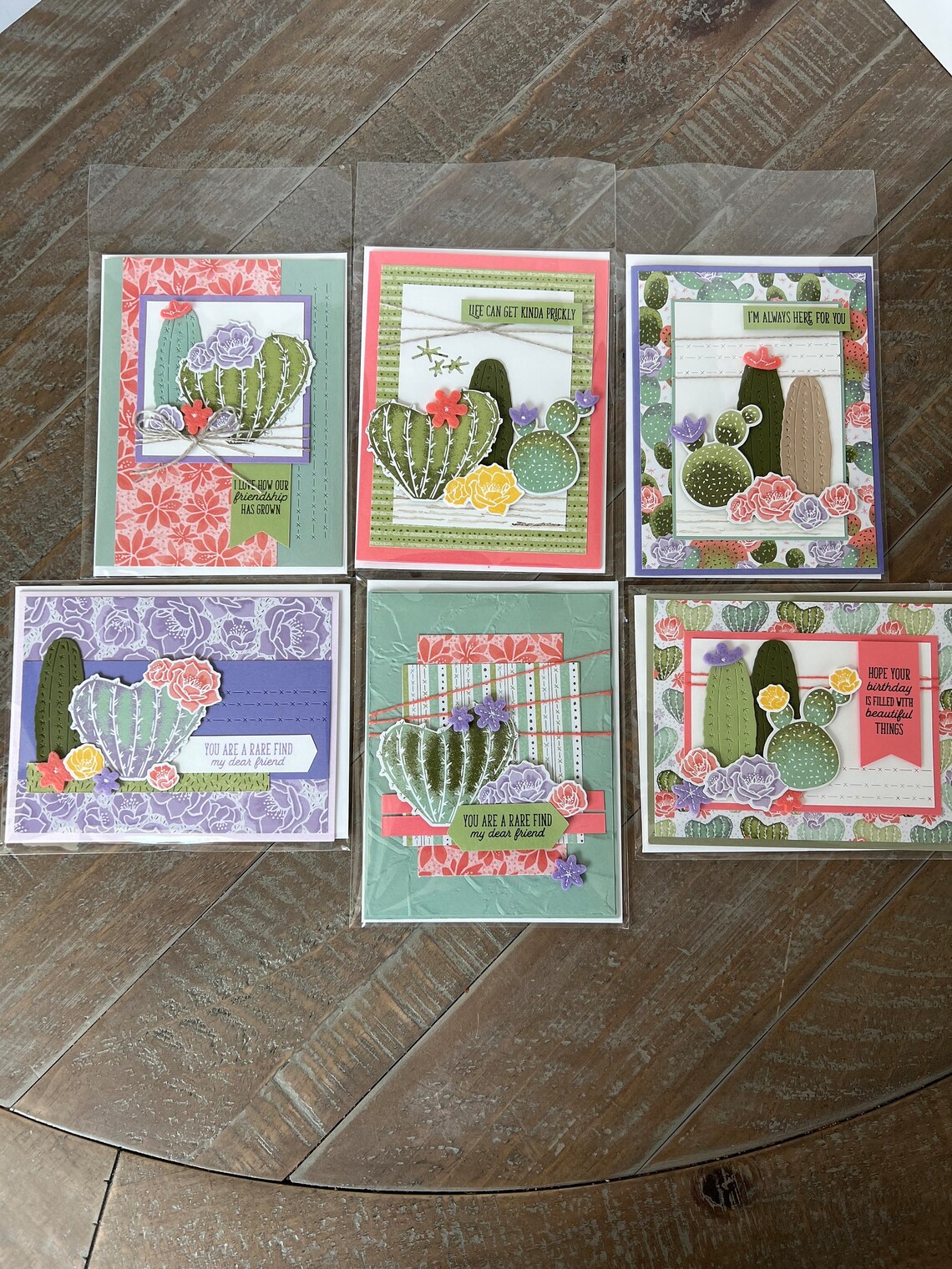 Flowering Cactus Card Variety Pack Set of 6 Cards for a Friend, Life is ...