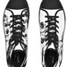 Black and White Crow on Skull High Top Men's Sneakers, Gothic Custom ...