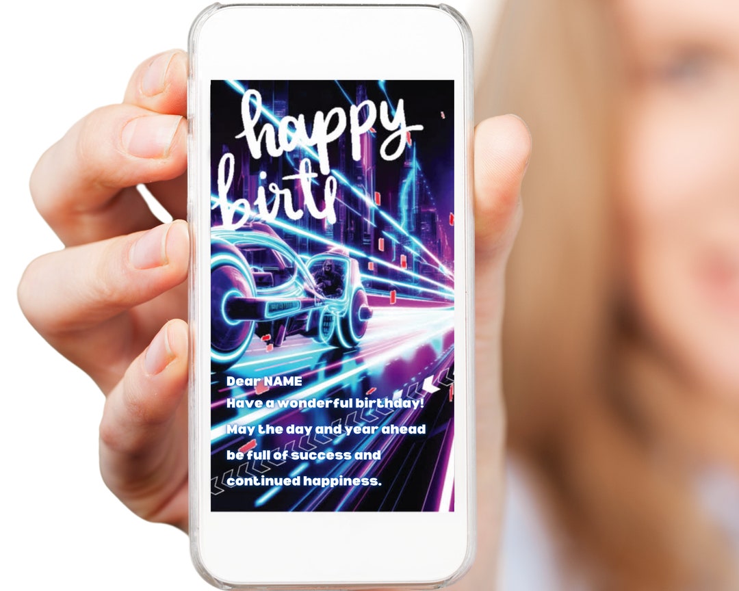 Happy Birthday Animated Tron-inspired Digital Birthday Card ...