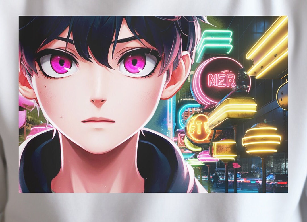 Anime Male, Fuchsia Eyes, Boy, Graphic, Character, Gaming, Bright, Con ...