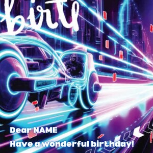 Happy Birthday Animated Tron-inspired Digital Birthday Card ...