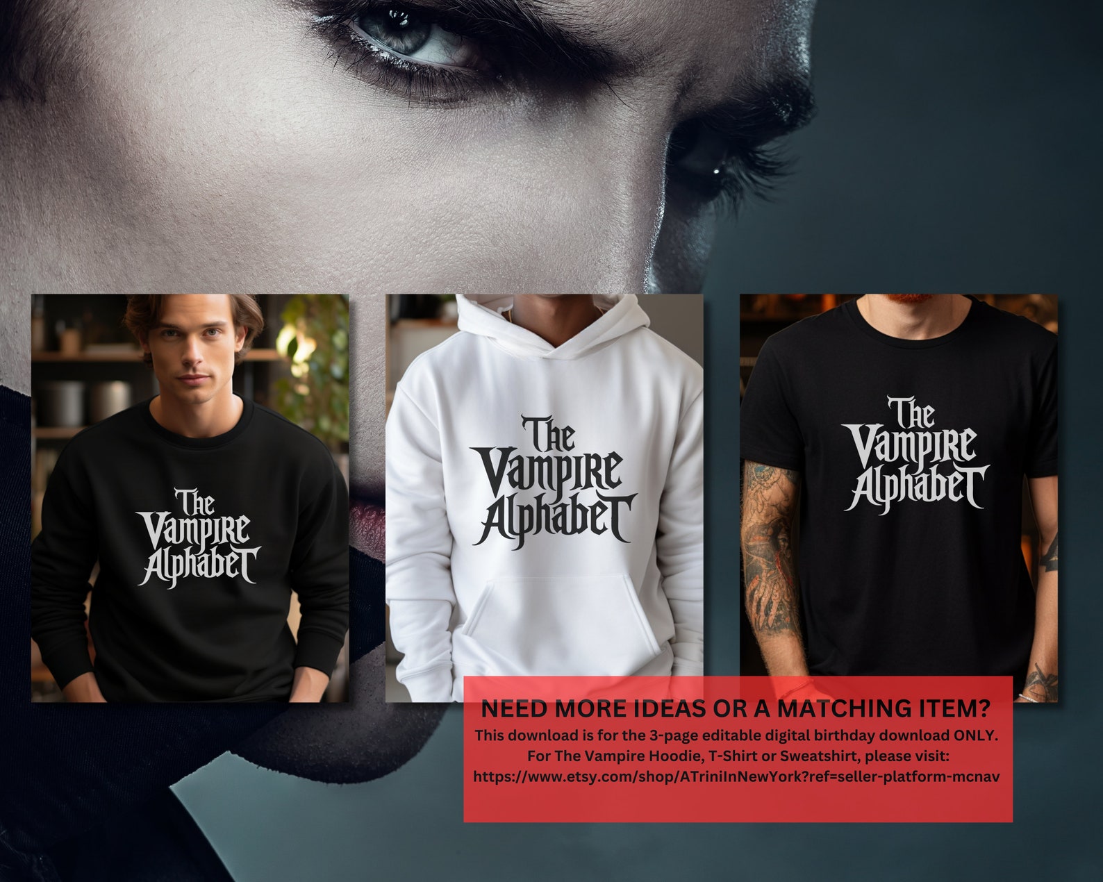The Vampire Commands You to the Vampire Ball Invitation 3-page Bundle ...
