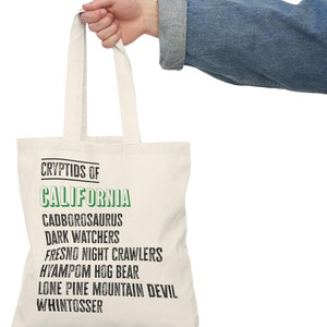 California Cryptids Natural Tote Bag, Reggae Alien, Green Alien ...