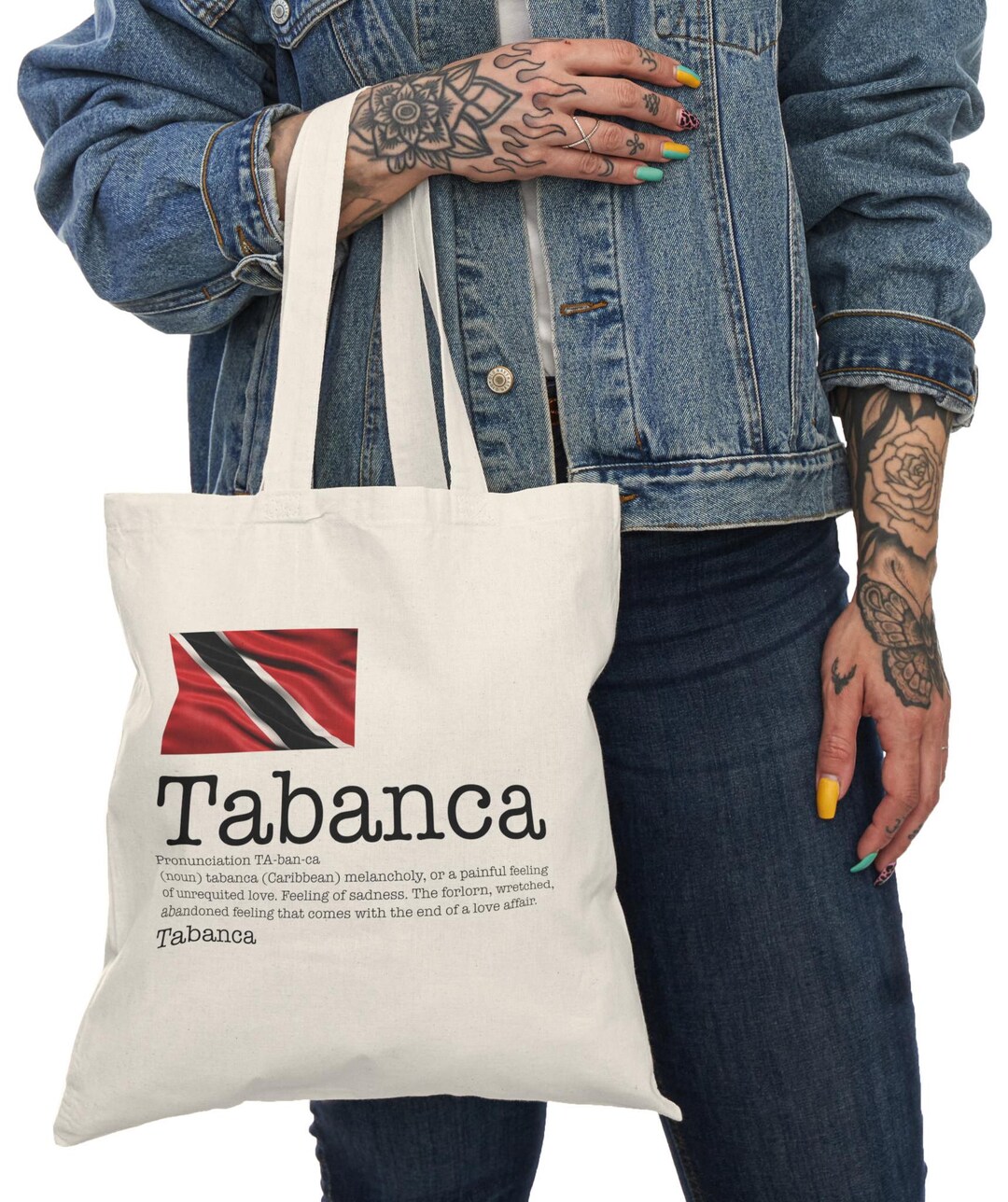 Calypso Tabanca Definition Trinidad & Tobago Flag Cotton Canvas Tote ...