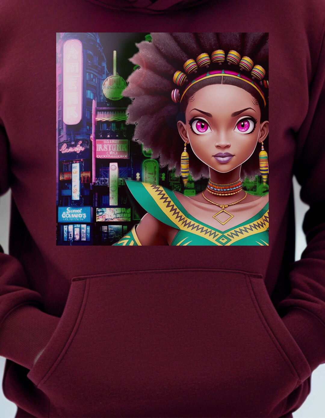 Afro African, American Female, Anime, Graphic, Music, Black Girl ...