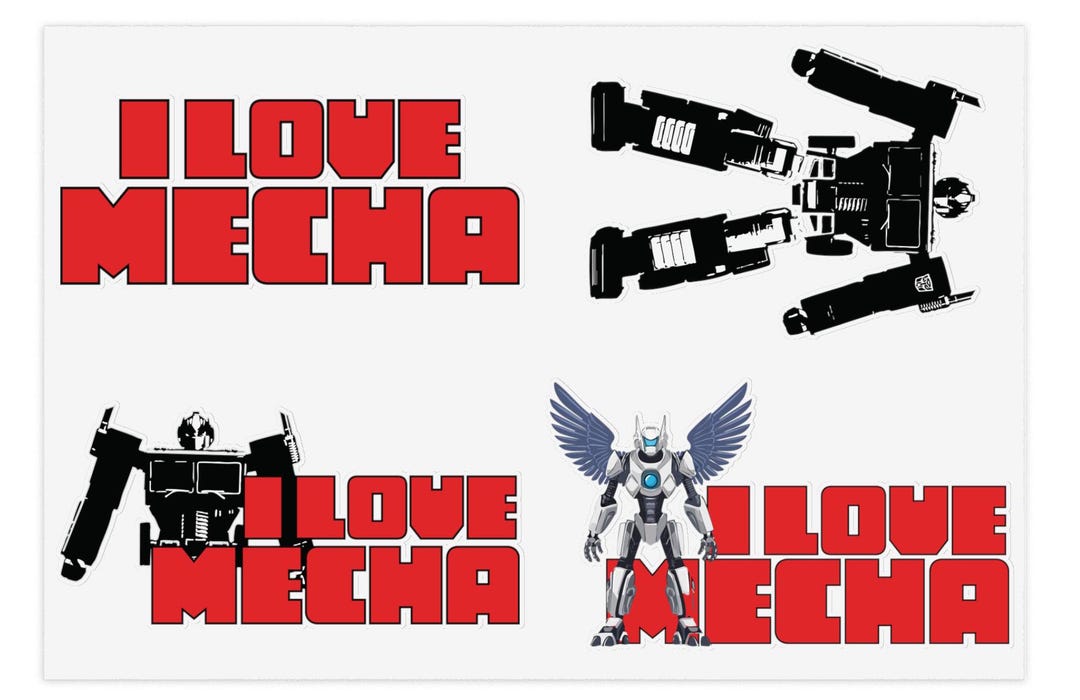 I Love Mecha Prime Sticker Sheets, Sci-fi Fan Gift Sticker Sheets ...