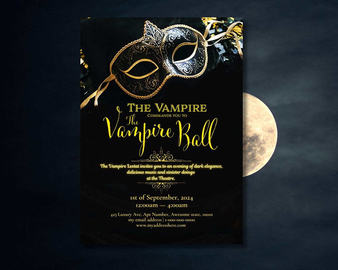 The Vampire Commands You to the Vampire Ball Invitation 3-page Bundle ...