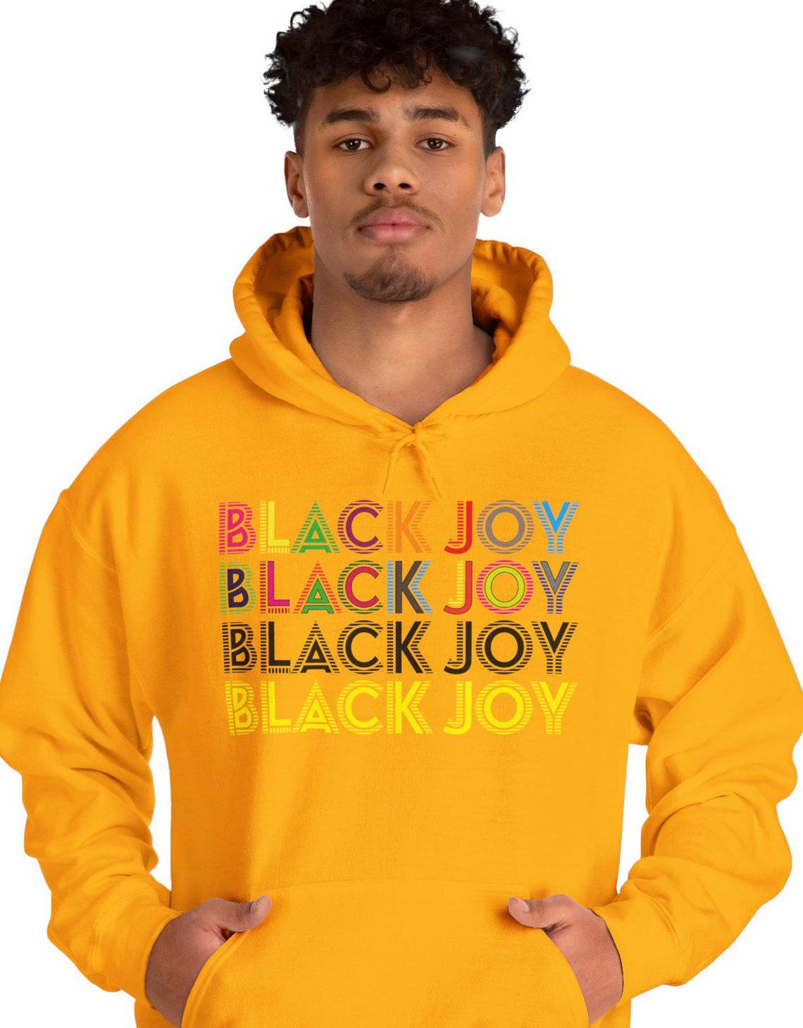 Black Joy Hoodie, Black Joy Mantra Hoodie, Colorful Text Hoodie, Boho ...