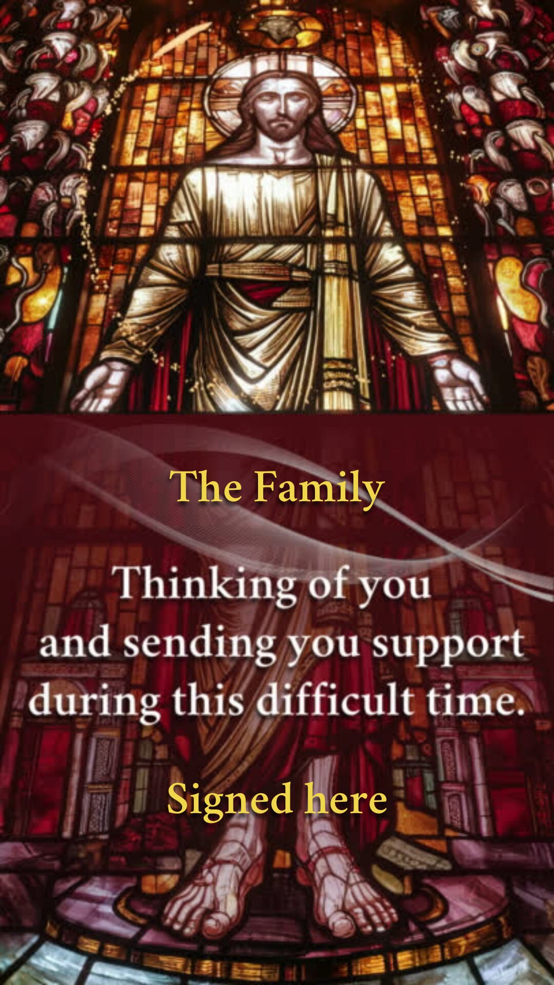 Stained Glass Christ Sympathy Animated Digital Card, Comforting ...