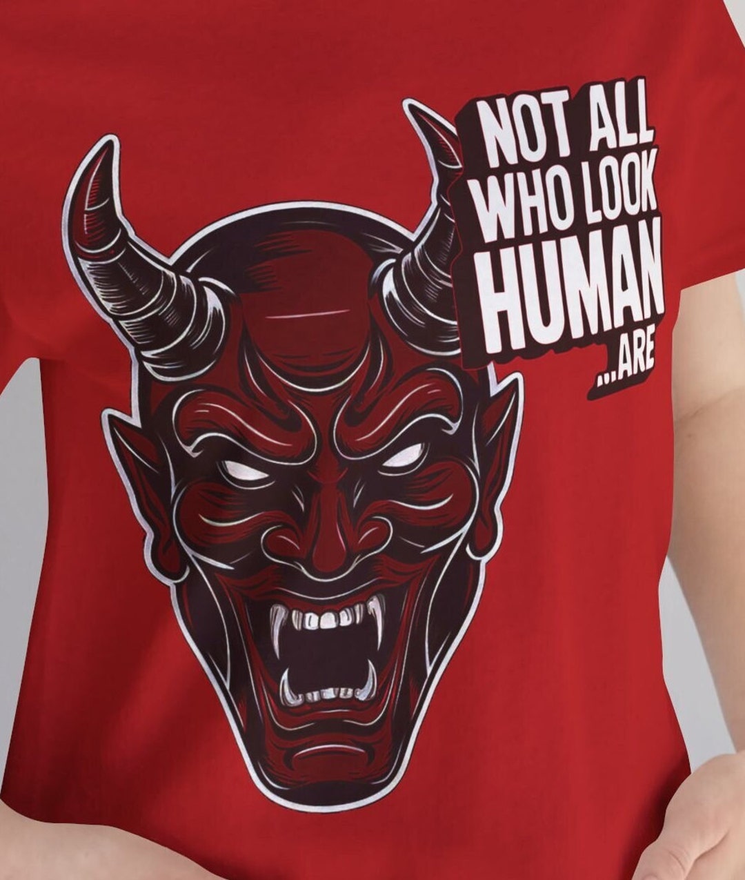 Red Horned Mask, Halloween, Unique, Graphic, Red, Anime, Samurai, Drama ...