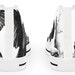 Black and White Crow on Skull High Top Men's Sneakers, Gothic Custom ...