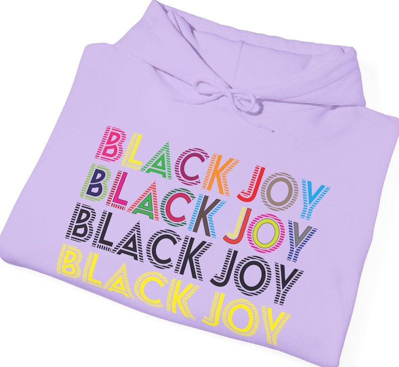 Black Joy Hoodie, Black Joy Mantra Hoodie, Colorful Text Hoodie, Boho ...