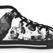 Black and White Crow on Skull High Top Men's Sneakers, Gothic Custom ...