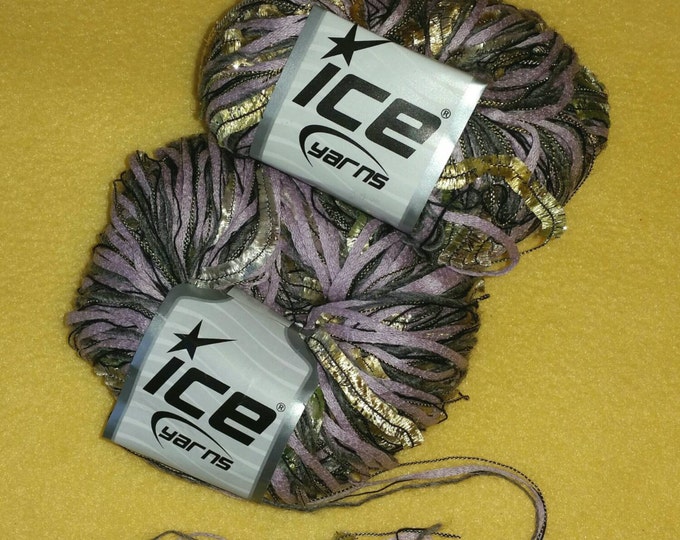 Lilac Gold Multi-strand Metallic Yarn by Ice Yarns 2 Skeins - Etsy