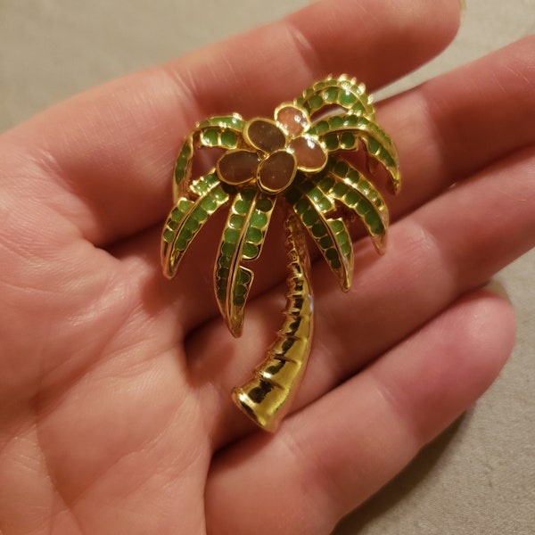 Palm Tree Brooch - Etsy