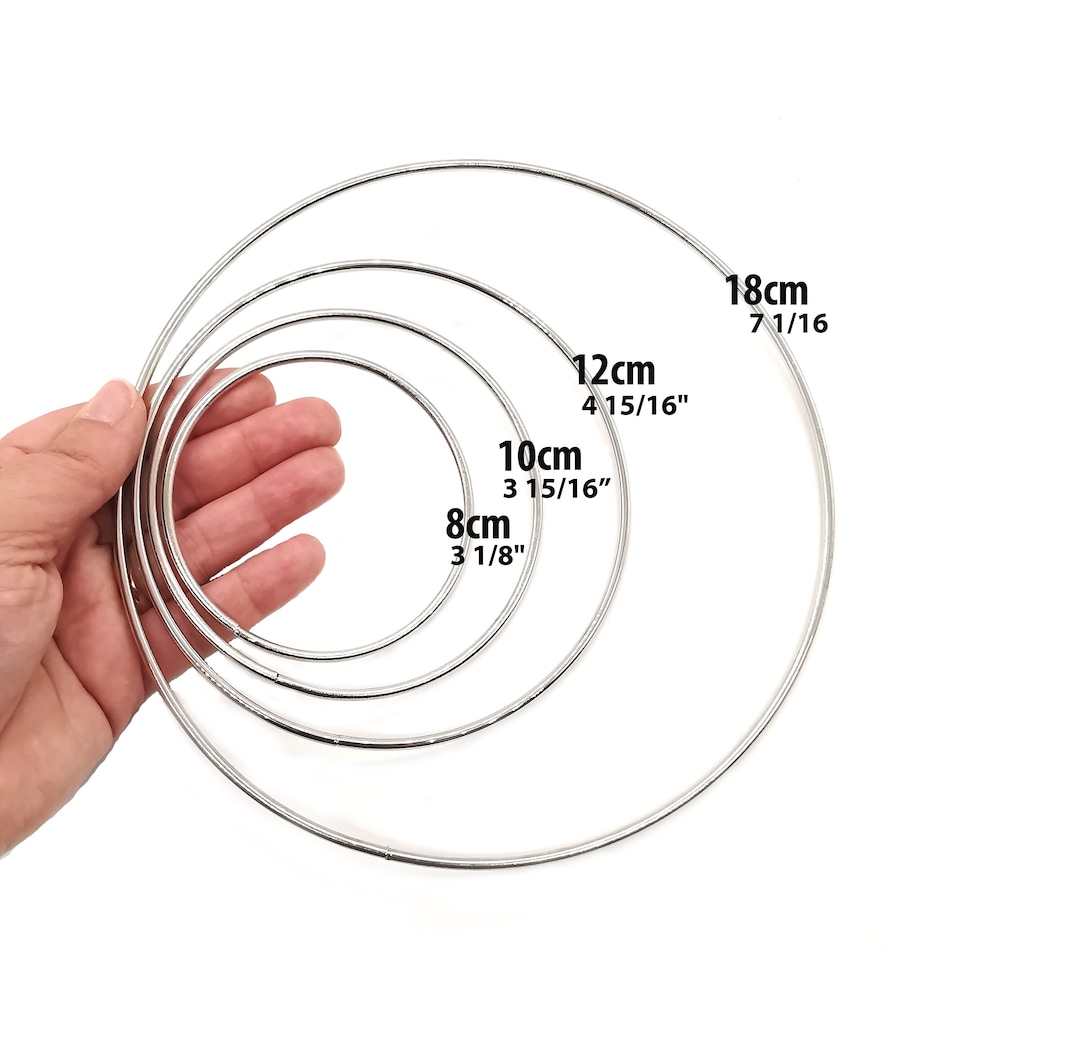 Silver Metal Rings for Crafts, Metal Rings for Macrame Hanging, Metal ...