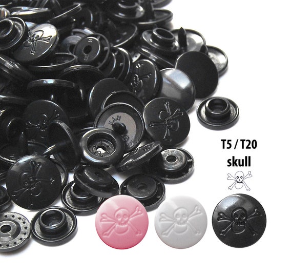20 KAM Skull Snaps T20 Goth Decorative Snaps for Gothic Baby | Etsy