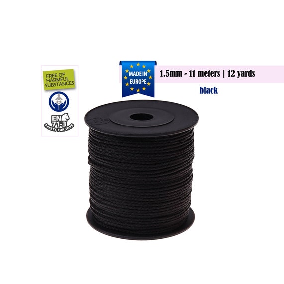 Black Pacifier String 1.5mm Cord for Pacifier Clip Dummy | Etsy