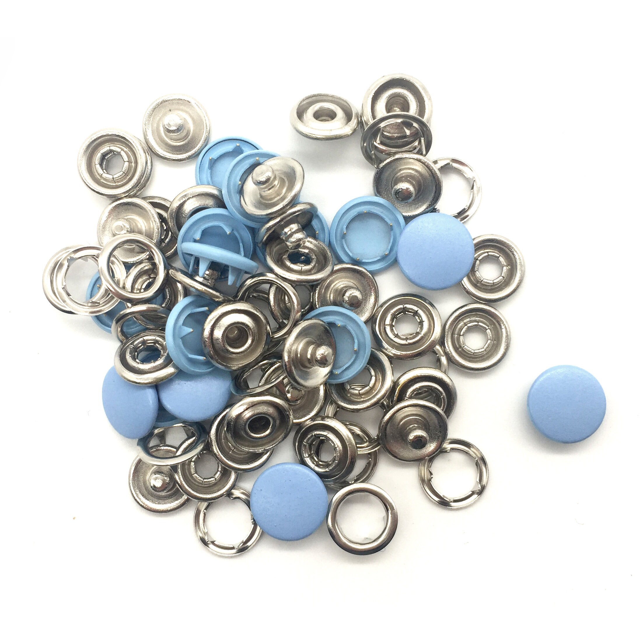 15 Light Blue Baby Clothes Snaps Size 15 Snap Buttons for - Etsy Singapore