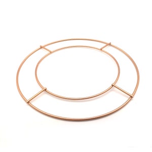 1 Rose Gold Double Metal Rings, Macrame Metal Hoop Ring, Mandala Metal ...