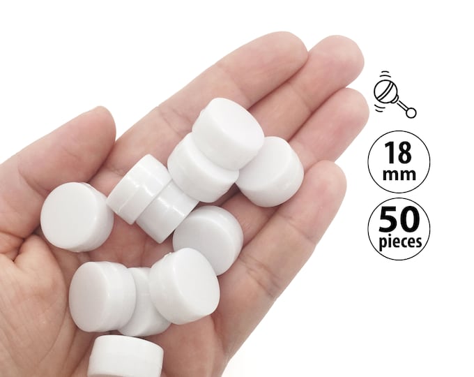 50 Small Disc Rattle Inserts in BULK, 18mm Noise Shakers for Toys ...