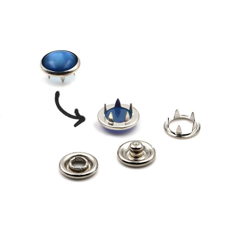 Navy Blue Pearl Snaps for Shirts Snap Fasteners for Western - Etsy