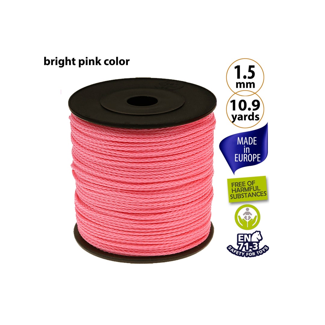 Pink Pacifier String 1.5mm, Safe Strong Pacifier Clip Cord for Silicone ...