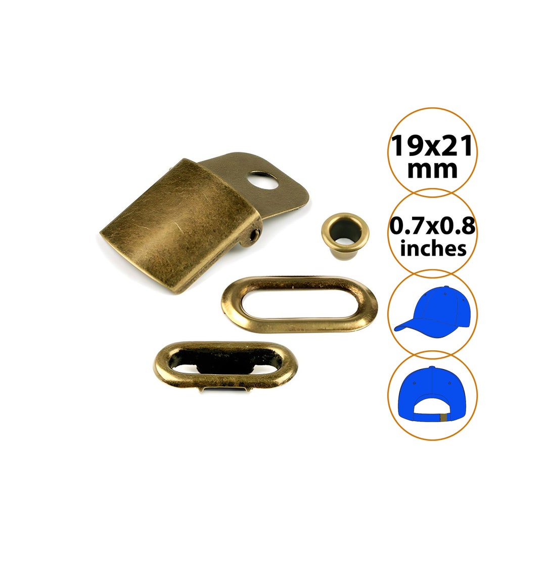 Bronze Baseball Hat Buckle Replacement With Eyelet Kit, Baseball Cap ...