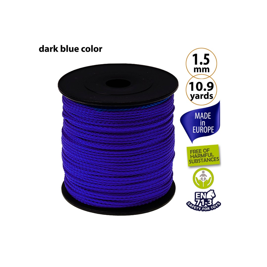 Dark Blue DIY Pacifier String 1.5mm, Strong Cord for Silicone Necklace ...