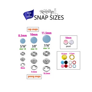 Rose Gold Snaps for Baby Clothes, 9.5mm Metal Snap Fasteners, Prong ...