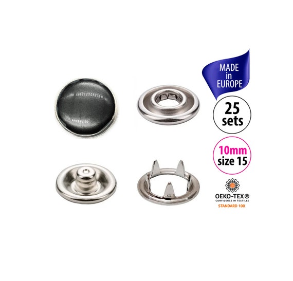 25 Dark Grey Pearl Snaps for Clothing Pearl Snap Buttons for - Etsy