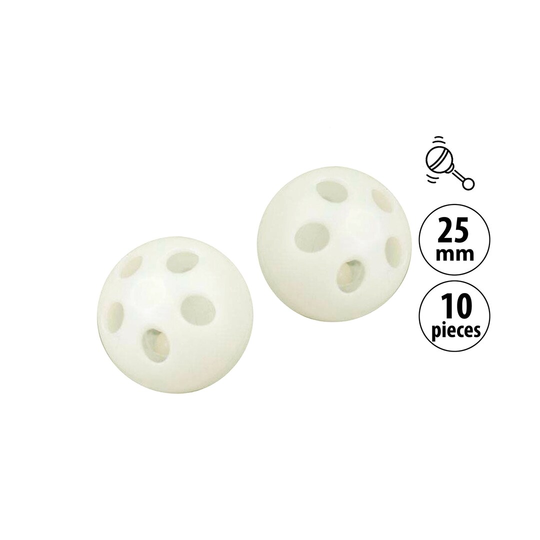 10 Plastic Rattle Ball Insert for Toy Making, 1" Noise Makers for DIY ...