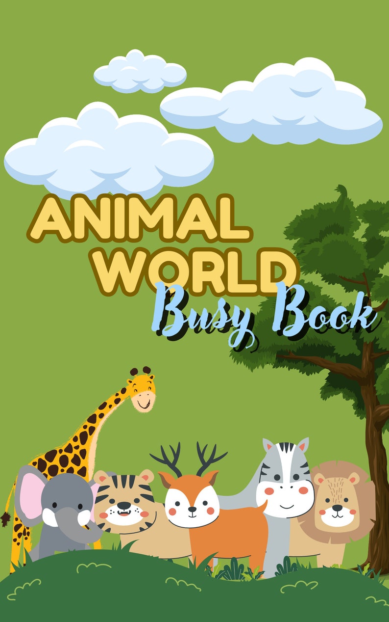 Animal World Busy Book A4, 19 Pages - Etsy