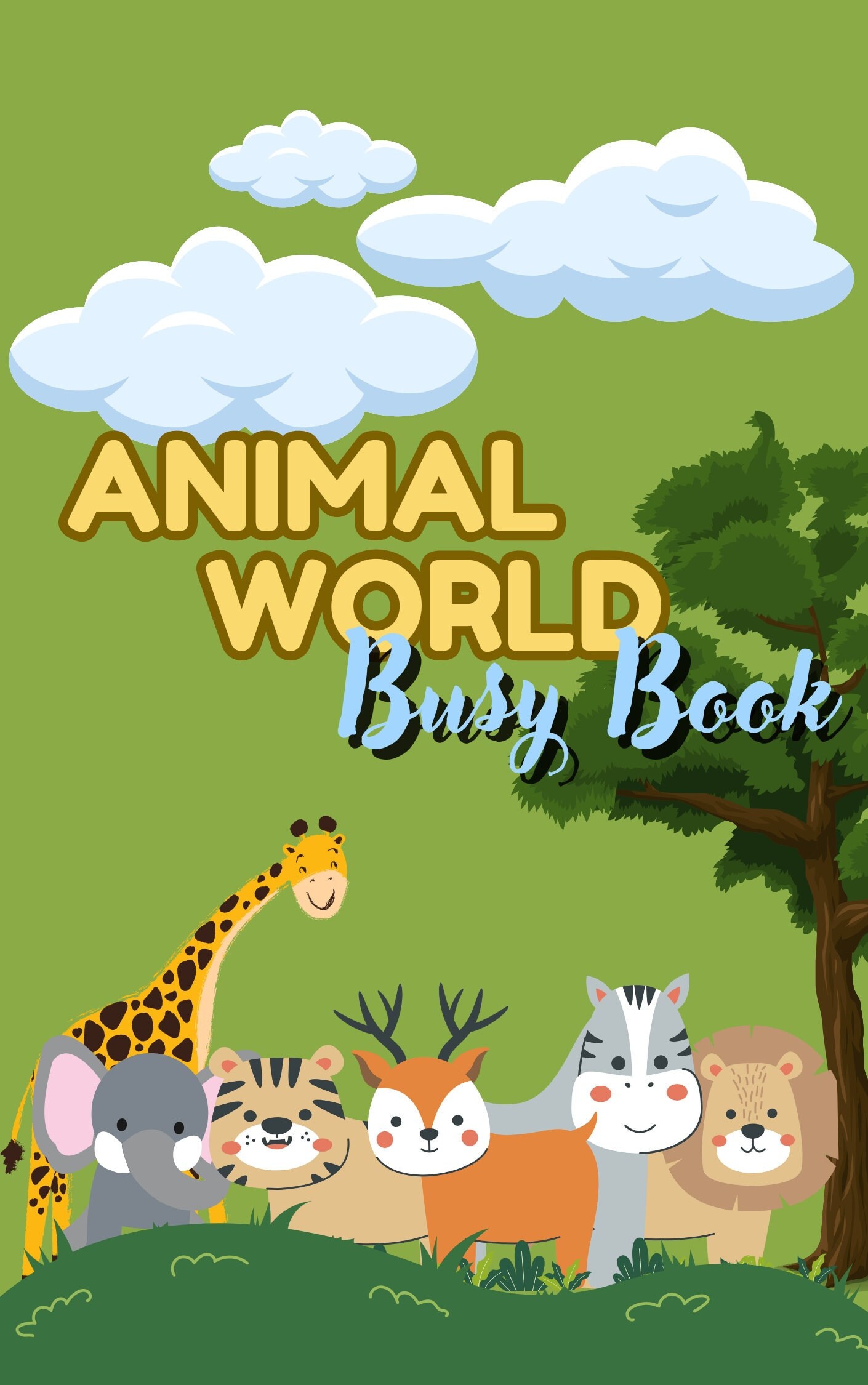 Animal World Busy Book A4, 19 Pages - Etsy