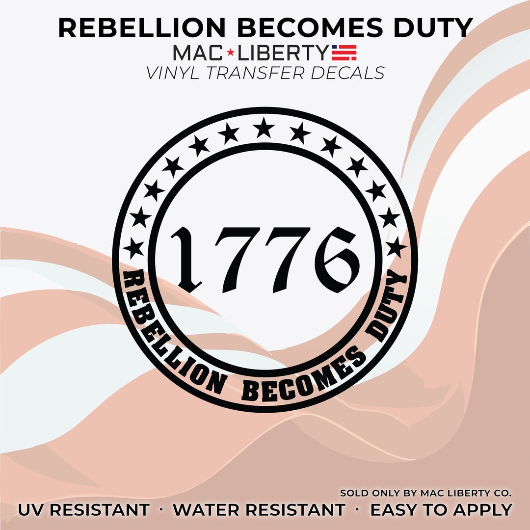 Rebellion Becomes Duty Betsy Ross Decal American History Art for Your ...