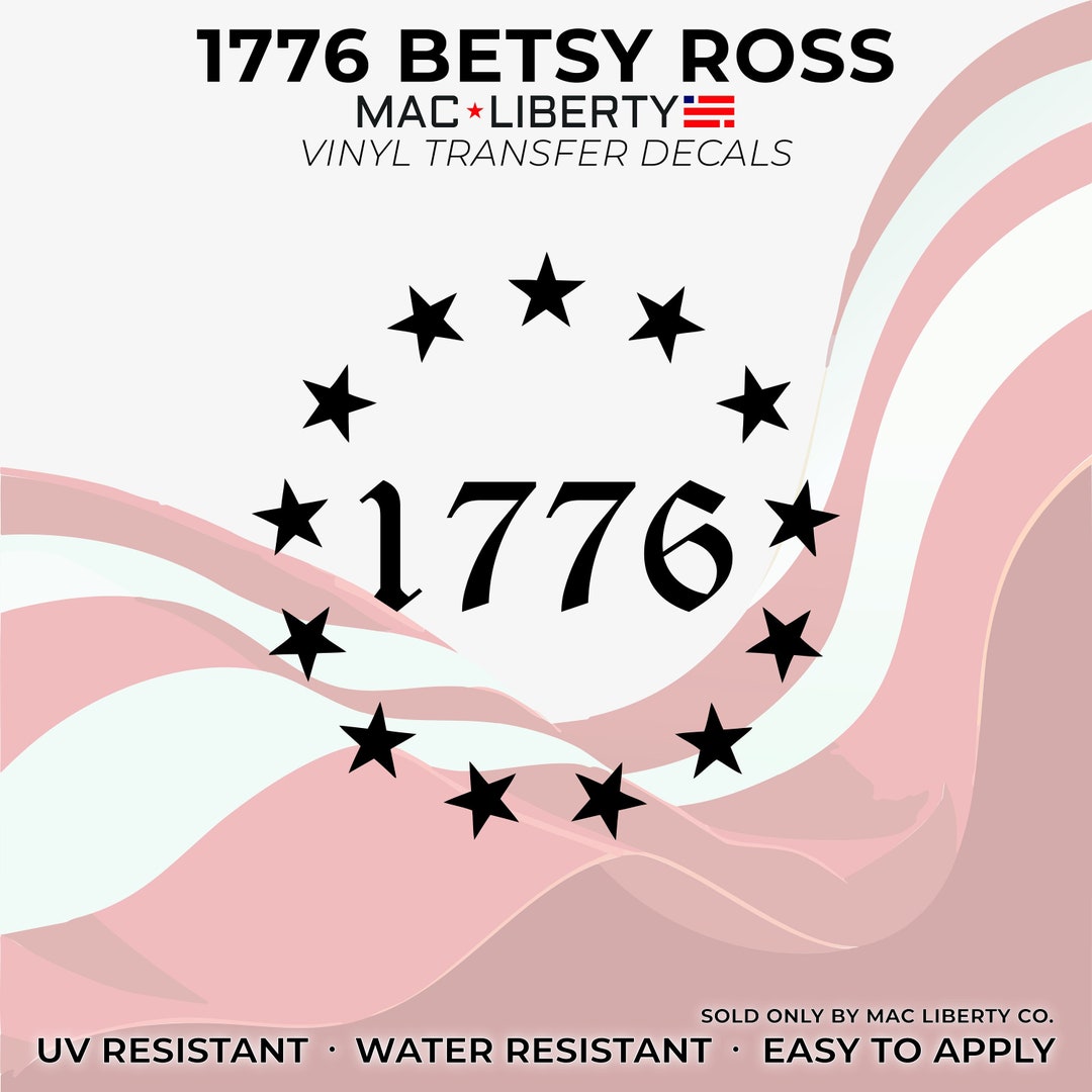 1776 Betsy Ross Decal American History Art for Your Laptop, Car, or ...