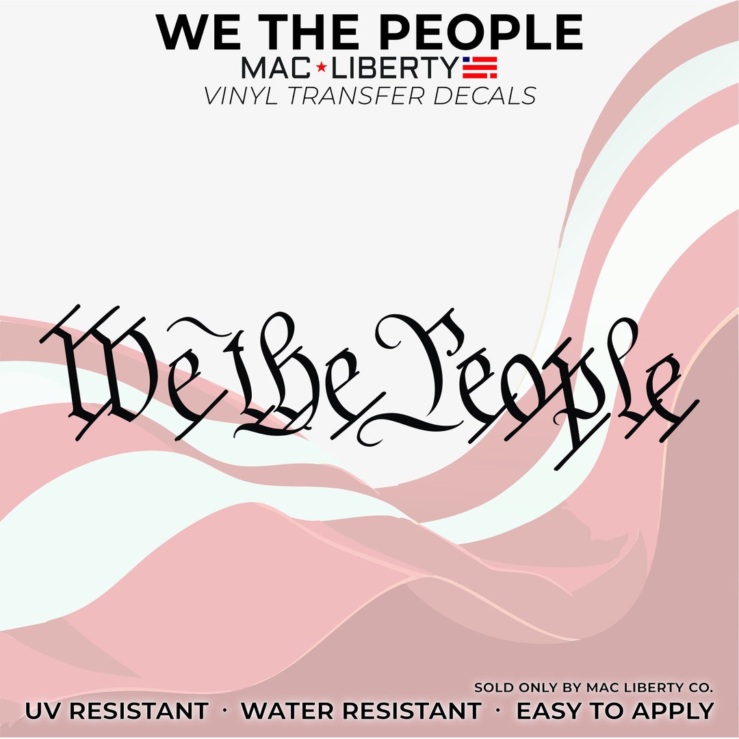 We the People Decal - Constitutional Art for Your Laptop, Car, or Home ...
