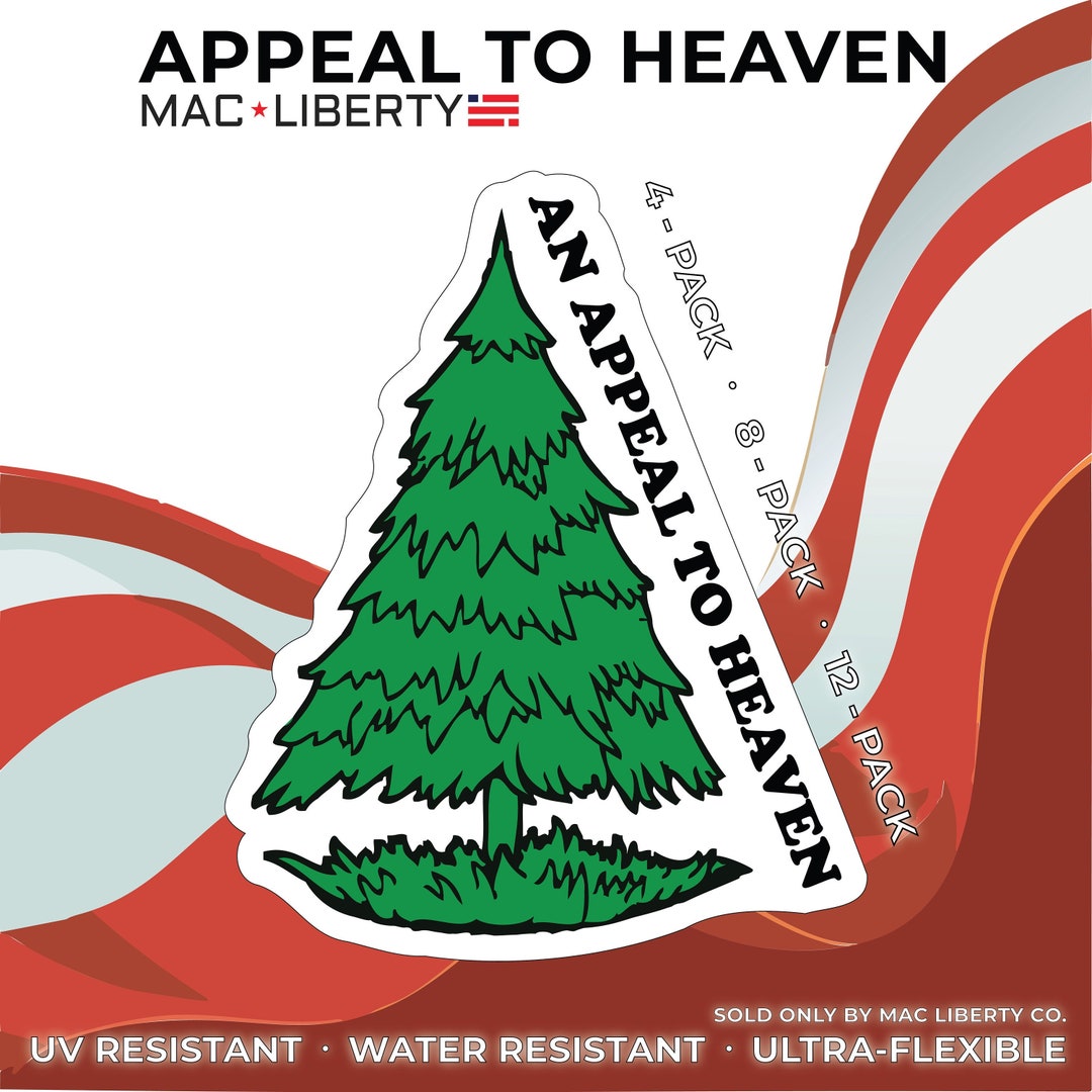 4x Patriotic "an Appeal to Heaven" Stickers | 4, 8, & 12 Pack Size | UV ...