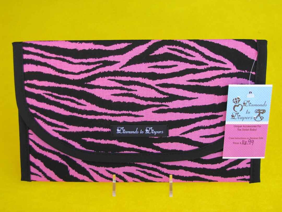Pink Zebra Print Diaper and Wipes Case Holder Clutch - Etsy
