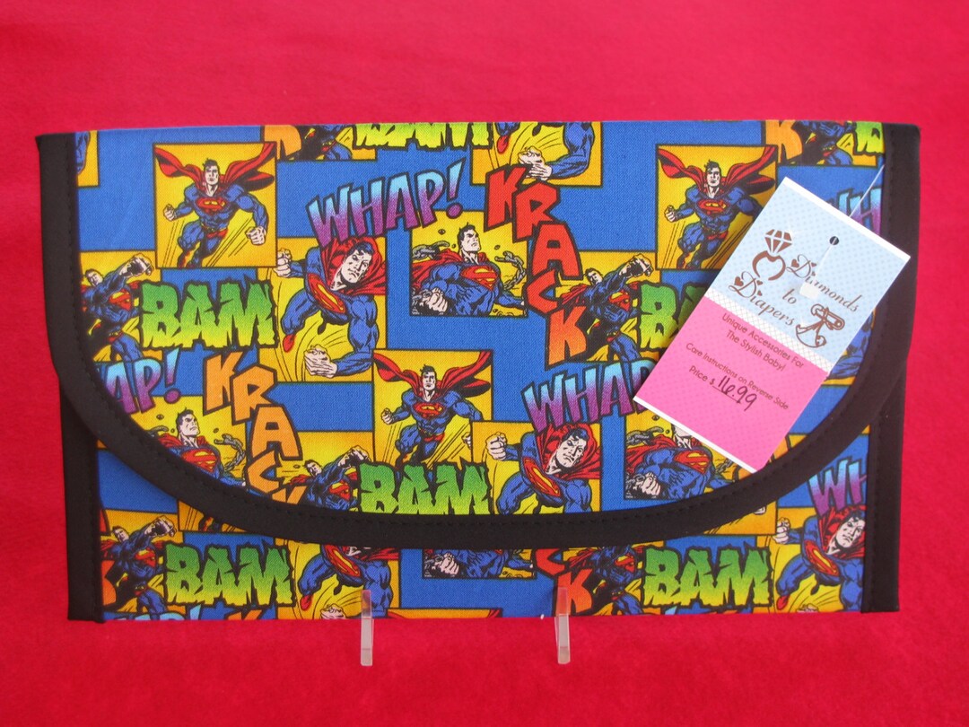 Superman Diaper and Wipes Case Holder Clutch - Etsy