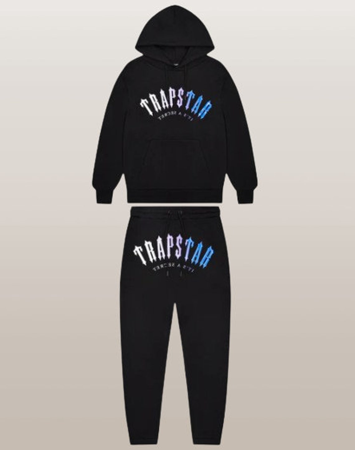 Trapstar Streetwear Tracksuit/black-grey - Etsy