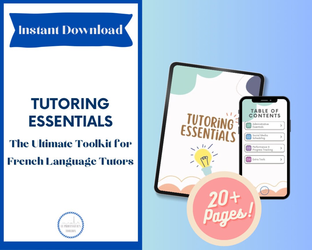 Essential French Tutoring Toolkit for Teachers & Tutors Tools and ...