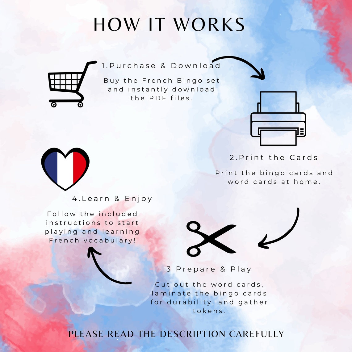 Printable French Bingo Game, Kids & Adults Learning French Greetings ...