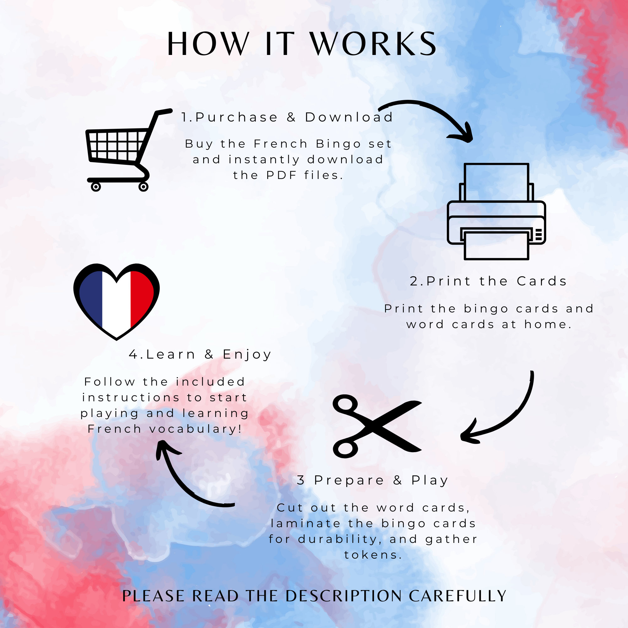 Printable French Bingo Game, Kids & Adults Learning French Greetings ...